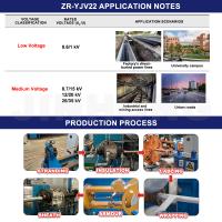 China High-Temperature Resistant XLPE Flame Retardant Cable for Factory Trench & Underground Direct Burial for sale