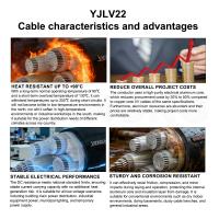 China YJLV22 Double Steel Tape Armored XLPE Insulated Aluminum Power Cable for Rural Grid Upgrade, Port Yard & Open Pit Mining Underground Cabling Bulk Sourcing for sale
