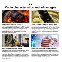 China Single Core VV Power Cable | 0.6/1kV PVC Insulated PVC Sheath Fixed Wiring Cable for sale