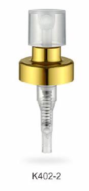 China Practical Gold Crimpless Perfume Pump , K402-2 0.13cc Perfume Spray Head for sale