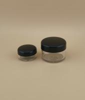 China Small Clear Plastic Cream Jar With Screw Lid For Lotion for sale