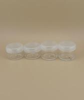 China Certified Mini Clear Plastic Cream Jar with Screw Lid for Lotion for sale