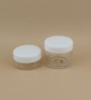 China Skincare Clear Plastic Cream Jar with Screw Lid and Certification for sale