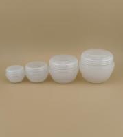 China Clear Plastic Cream Jar With Screw Lid For Skincare for sale