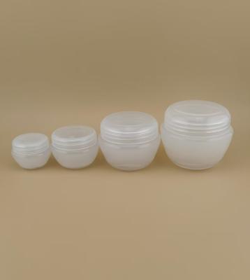 China Clear Plastic Cream Jar With Screw Lid For Skincare for sale