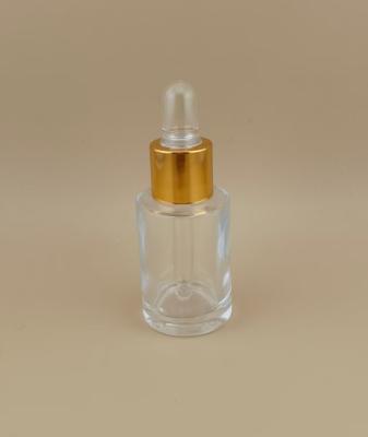 China Customized Dropper Bottle Lotion Dispenser Pump For Face Essence With Golden Screw Lid And Small Size for sale