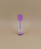 China Lipsticks Small Smooth Clear Lip Balm Packaging with Purple Lid and Certification for sale