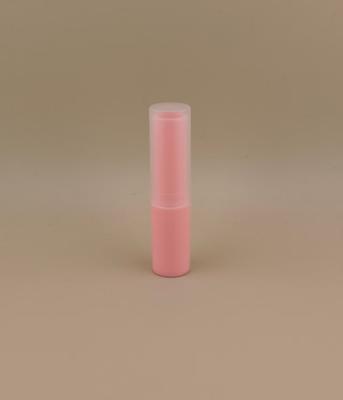 China Pink Small Lip Balm Packaging With Clear Smooth Matte Lid for Lipsticks for sale