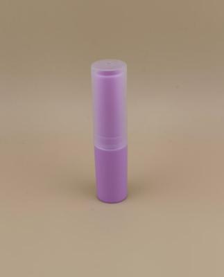 China Purple Small Lip Balm Packaging with Clear Matte Smooth Lid for Lipsticks for sale