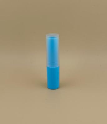 China Blue Small Lip Balm Packaging with Clear Matte Smooth Lid For Lipsticks for sale