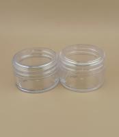 China Certified Small Clear Plastic Cream Jar with Screw Lid for Skincare Needs for sale