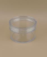 China Certified Skincare Clear Plastic Cream Jar With Screw Lid for sale