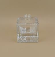 China Square Thick Sole Smooth Clear Glass Bottle for Car Perfume for sale