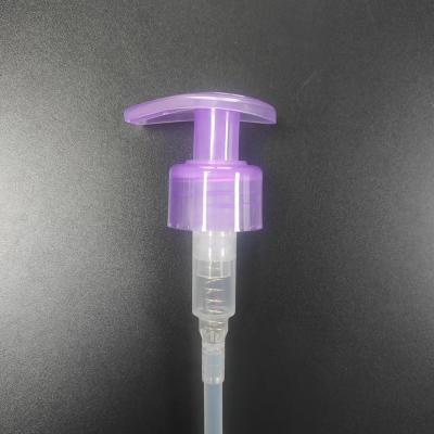 China Transparent Purple Body Lotion Dispenser Pump Non Spill 1.20 - 1.50ml/T for sale