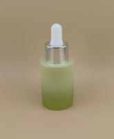 China New Design Matte Clear Gradual Change Green Smooth Round Dropper Bottle K-GBL30 for Essence for sale