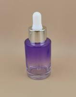 China New Design Clear Gradual Change Purple Smooth Round Dropper Bottle K-GBL30 for Essence for sale
