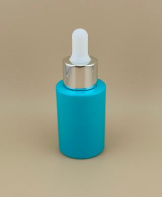 China New Design Cyan Smooth Round Dropper Bottle K-GBL30 for Essence for sale