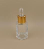 China Delicate Glass Dropper Bottle For Lotion Clear Matte Design CRC Possible for sale