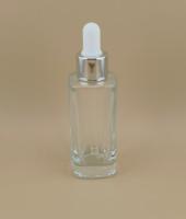 China Delicate Design Clear Smooth Small Round Corner Dropper Bottle for Essence for sale