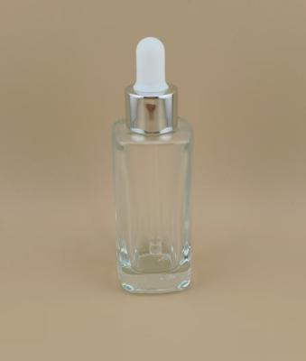 China Delicate Design Clear Smooth Small Round Corner Dropper Bottle for Essence for sale