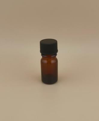 China Delicate Design Clear Brown Smooth Round Glass Bottle for Medicament for sale