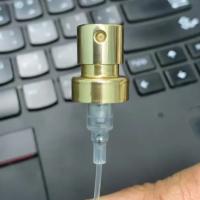 China Fine Mist Perfume Pump Sprayer 0.10cc Aluminum Silver for sale