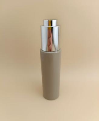 China Delicate Design Brown Smooth Round Long Dropper Bottle K-GBL30 for Essence for sale