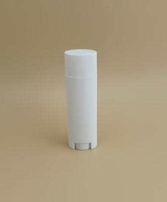 China ISO9001 ISO14001 Certified Plastic White Small Ellipse Smooth Lip Balm Packaging Ideal for Lipsticks Cosmetic Containers for sale