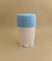 China White Big Smooth Lip Balm Packaging with Blue Lid 2308 for Lipsticks for sale