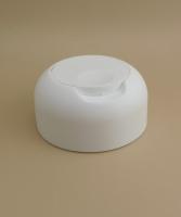 China White Plastic Smooth Matte Press-Down Cap for Shampoo Bottles for sale