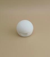 China White Plastic Small Smooth Matte Spherical Lid for Cosmetic Bottles for sale