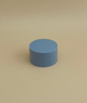 China Bluegrey Plastic Round Smooth Matte Cap for Cosmetic Bottles for sale