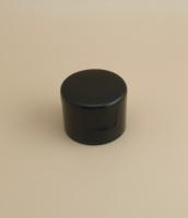 China Black Plastic Round Smooth Cap for Cosmetic Bottles for sale