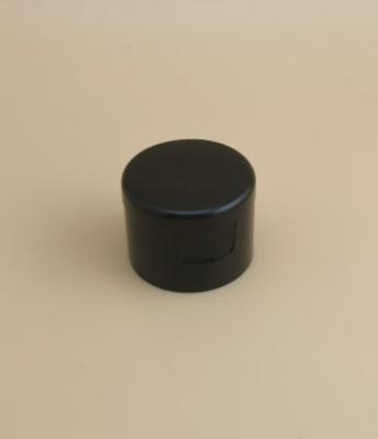 China Black Plastic Round Smooth Cap for Cosmetic Bottles for sale