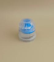 China Nice Design Clear Plastic Round Ribbed Screw Cap for Skincare Bottles for sale