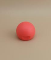 China Light Red Plastic Smooth Matte Spherical Lid for Cosmetic Bottles for sale