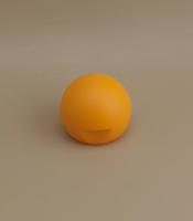 China Yellow Plastic Smooth Matte Spherical Lid for Cosmetic Bottles for sale