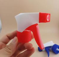 China Cosmetic 28mm 28/400 28/410 Ribbed Blue White Portable Hand Pump Plastic Heavy Duty Cleaning Trigger Sprayer for sale