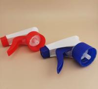 China Cosmetic 28mm 28/400 28/410 Ribbed Blue White Portable Hand Pump Plastic Heavy Duty Cleaning Trigger Sprayer for sale