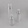 China Luxury Refillable 30ml Around Spray Plastic Cosmetic Serum Lotion Acrylic Airless Pump Bottle for sale