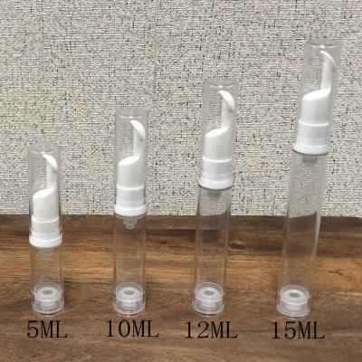 China Empty White Mini Airless Lotion Bottle with Rubber Bottom and Travel Convenience for sale