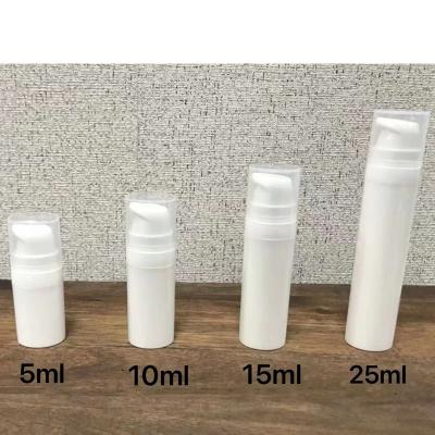 China 5ml 10ml 15ml 20ml Airless Bottle Cream Plastic Bottle Empty Cream Airless Bottle for sale