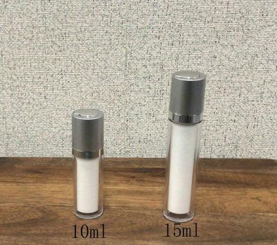 China Luxury Rotating Lock Airless Pump Bottle 15ml 10 Ml Square Cosmetic Serum Lotion Airless Pump Bottle for sale