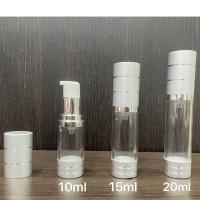 China Luxury Rotating Lock Airless Pump Bottle 15ml 10 Ml Square Cosmetic Serum Lotion Airless Pump Bottle for sale
