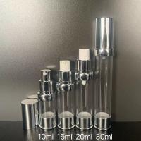 China Luxury Rotating Lock Airless Pump Bottle 15ml 10 Ml Square Cosmetic Serum Lotion Airless Pump Bottle for sale