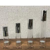 China Luxury Rotating Lock Airless Pump Bottle 15ml 10 Ml Square Cosmetic Serum Lotion Airless Pump Bottle for sale