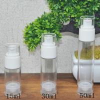 China Cylindrical 10ml 15ml 20ml 30m Silver PP Plastic Airless Pump Bottle with Popular Lotion Pump Bottle for sale