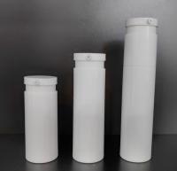 China Matte Finish Colored Green Plastic Airless Pump Bottle Cylinder 15ml 30ml 50ml Cream Jar for Serum for sale