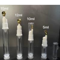 China Matte Finish Colored Green Plastic Airless Pump Bottle Cylinder 15ml 30ml 50ml Cream Jar for Serum for sale