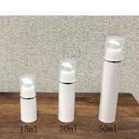 China 30ml PP Plastic Round Cylinder Airless Bottle Clear Cap PP Airless Pump Skincare for sale